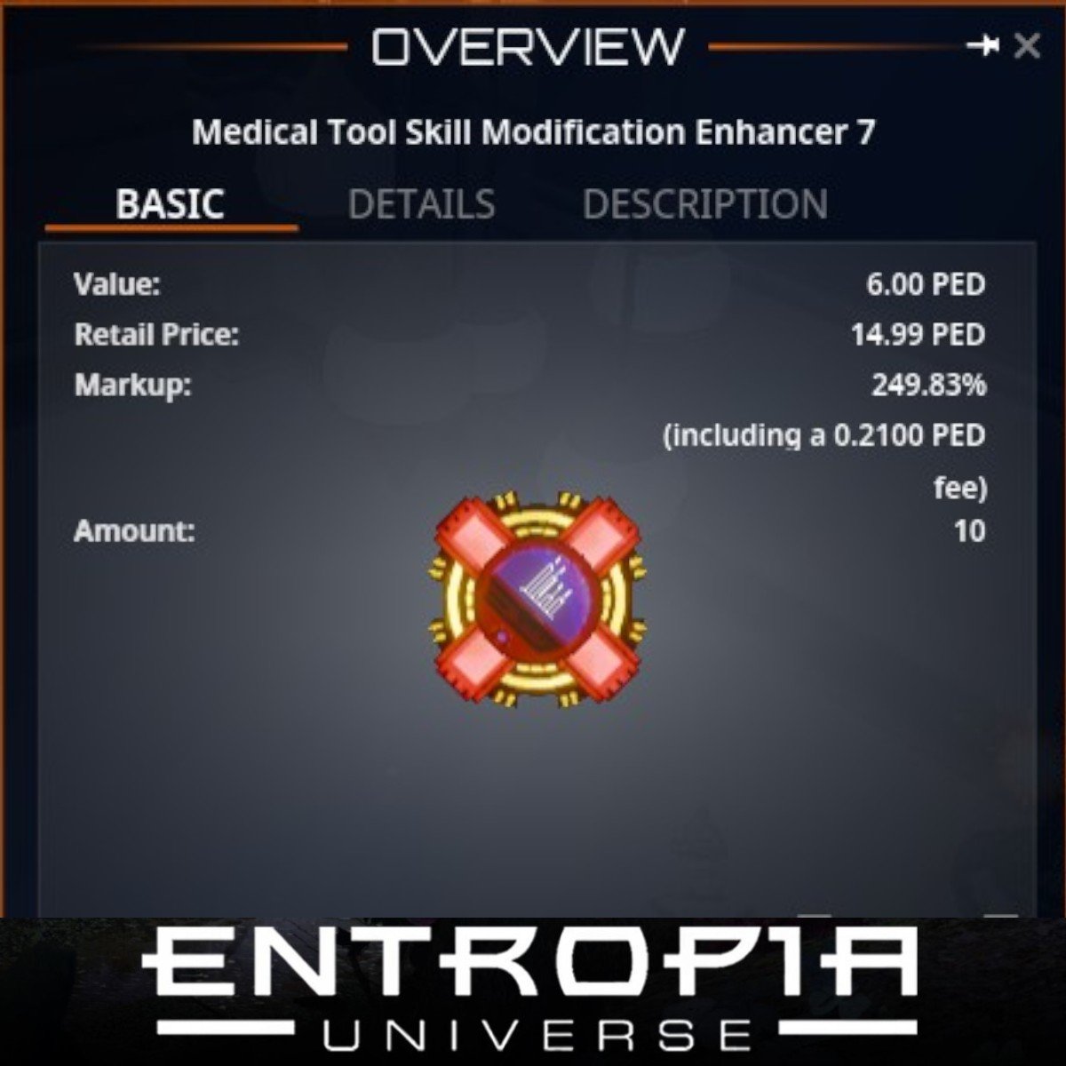 ขาย Medical Tool Skill Modification Enhancer 7 ในเกม Entropia Universe ...